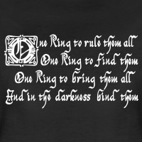 One Ring Tolkien Zitat T-Shirts. Gestalte dein literatur Artikel online.
